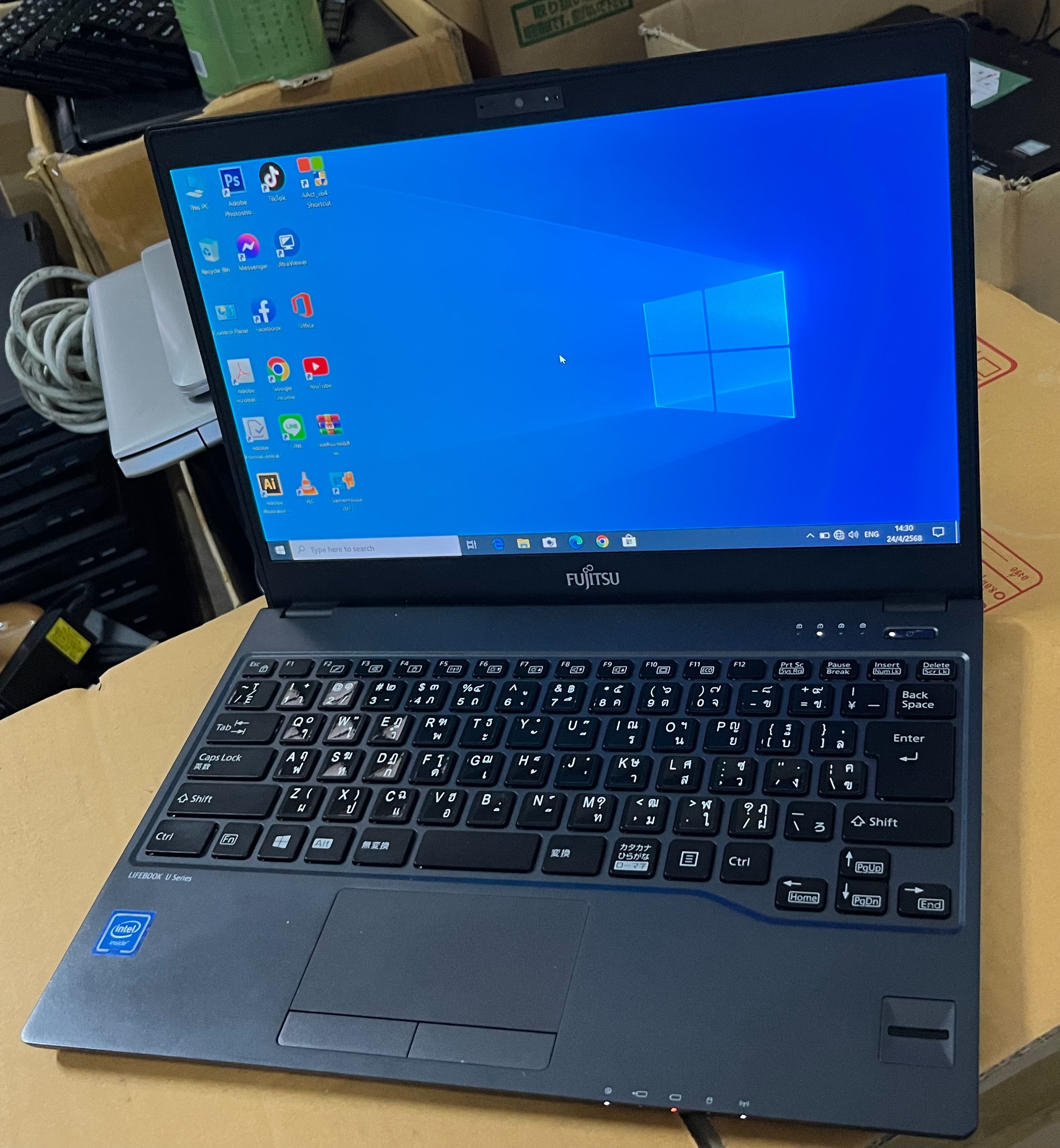 โน๊ตบุ๊คมือสอง FUJITSU U 938 / SCPU3965u lntel (R)celeronram8gb ssd 128 ...