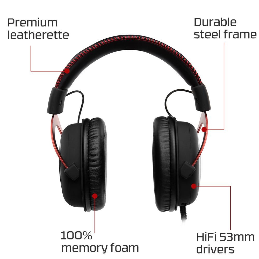 【New Arrival】HyperX Cloud II หูฟังเกมมิ่ง 7.1Sound Card ชุดหูฟังสำหรับ ...
