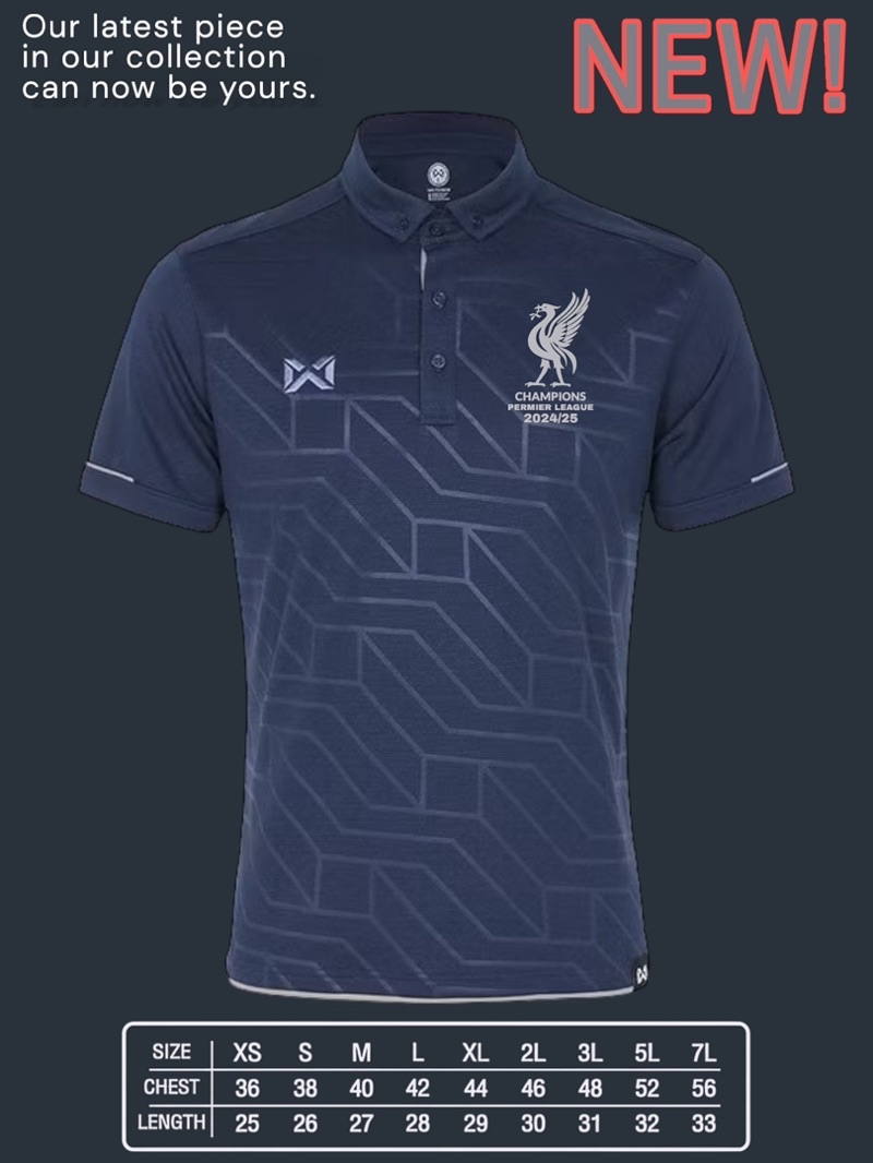 Warrix Vividus Polo Shirtปักแชมป์ลิ-เวอร์2024/25 คอลเลกชันเสื้อโปโลใหม่ ...