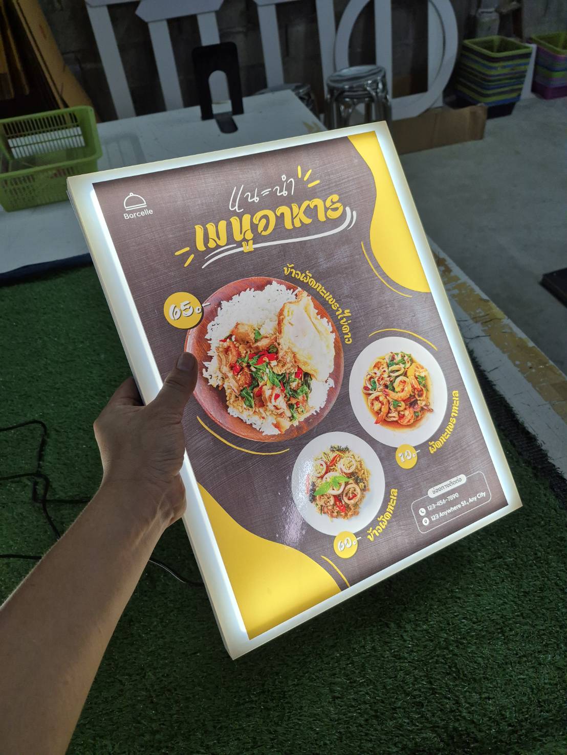 ป้ายไฟเมนู led A4 A3 A2A2 ใช้ได้ทันที ร้านอาหาร คาเฟ่ และโรงหนัง กรอบไฟเมนูอาหาร LED slim light ...