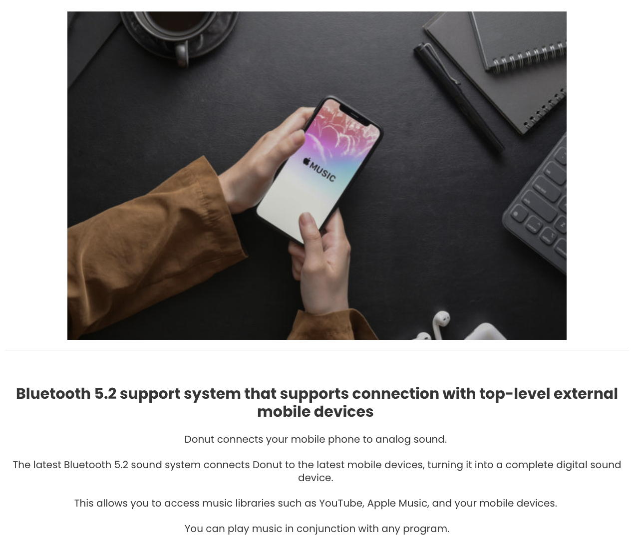 เครื่องเล่นแผ่นเสียง Fennessy Donut i5 Black Body/Black Grill (New ...