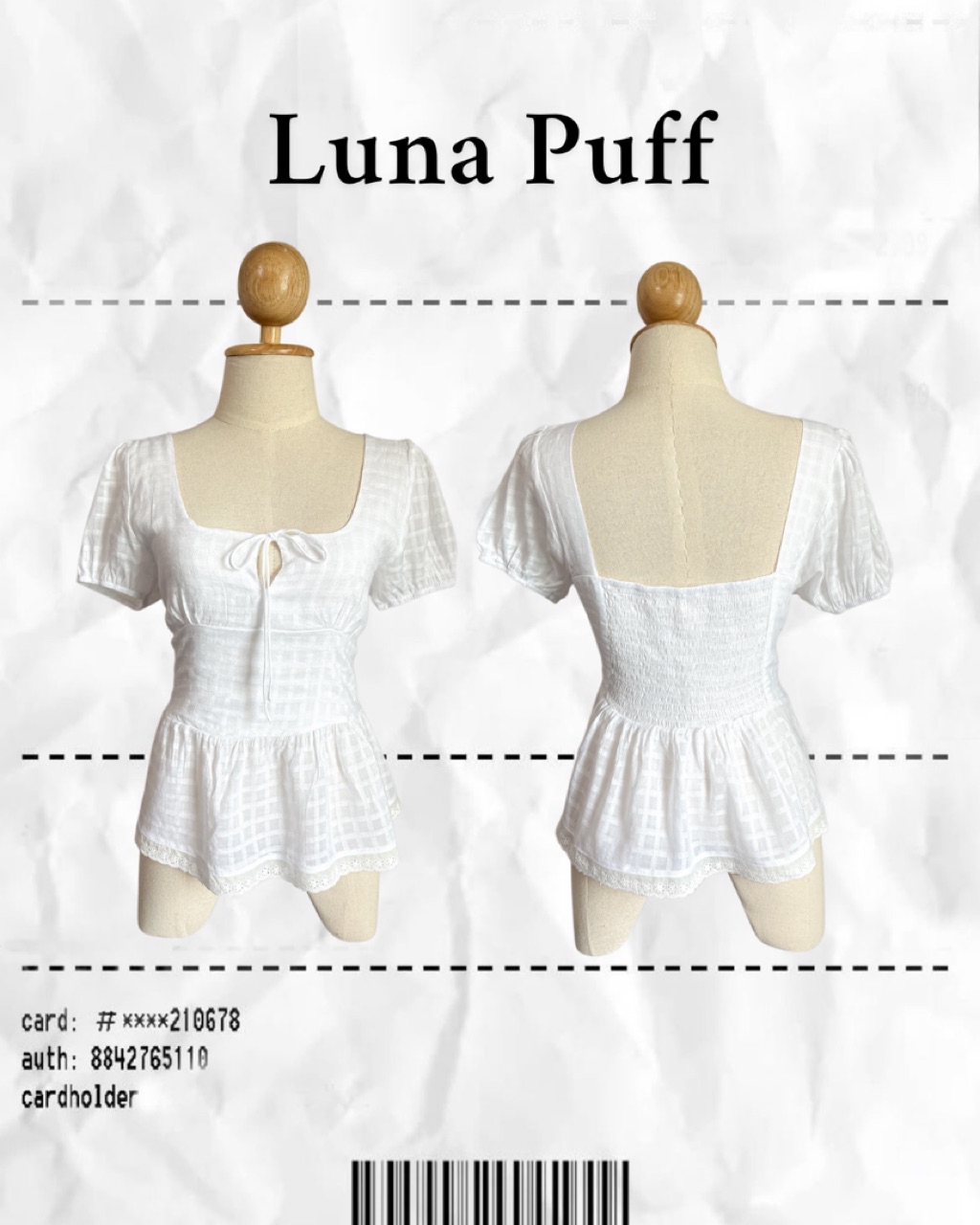 Luna Puff เสื้อแขนพัฟ ทรงระบาย | Shopee Thailand