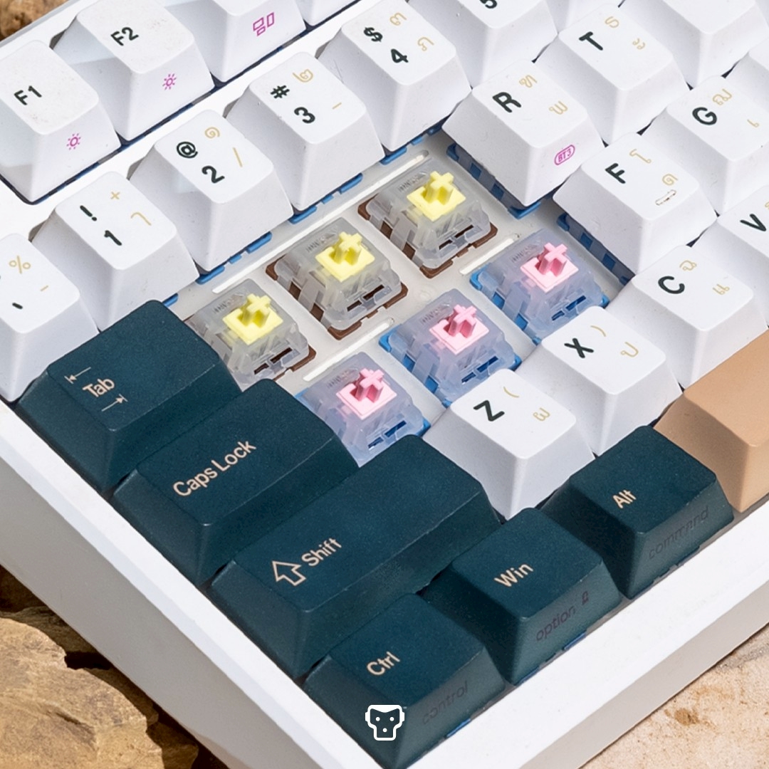 SARU คีย์บอร์ดเกมมิ่ง COLOR TFT KX-81 Jupiter จอ LED Lunar Yellow ...