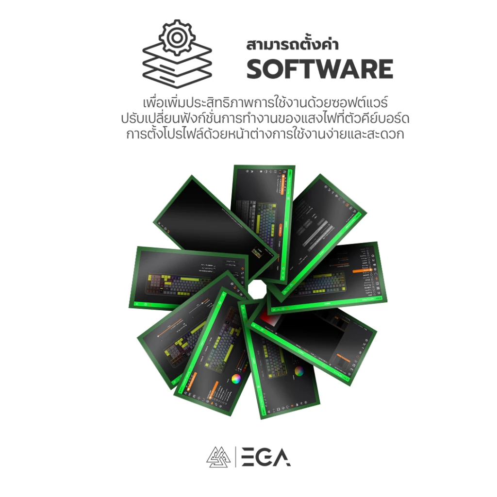 คีย์บอร์ดเกมมิ่งไร้สาย EGA TYPE CMK11 Mechanical Full RGB Hot swap ...