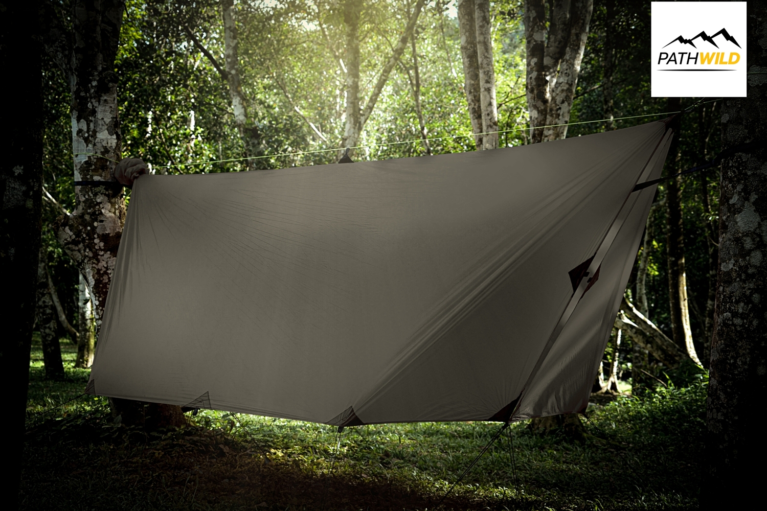 Flysheet Thai 15d MiniRipstop PU 3.6x3 tarp hammock 2000mm ฟลายชีท ทาร์ป กันฝนกันน้ำ | Shopee ...