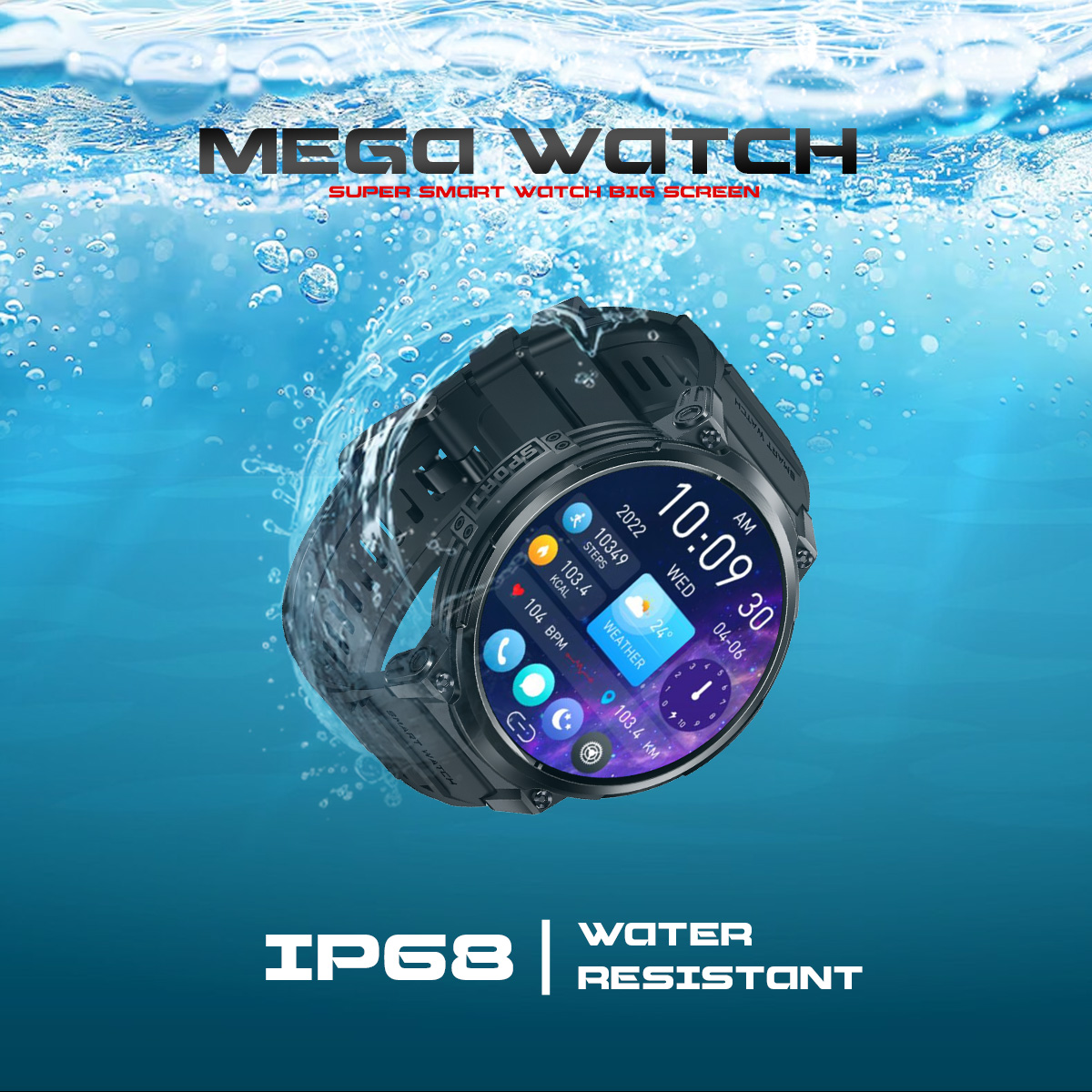 [HOT] AXON Mega Smart Watch นาฬิกาเพื่อสุขภาพ จอใหญ่ AMOLED 1.85" โทรได้ วัดชีพจร SpO2 ประกัน 2 ...