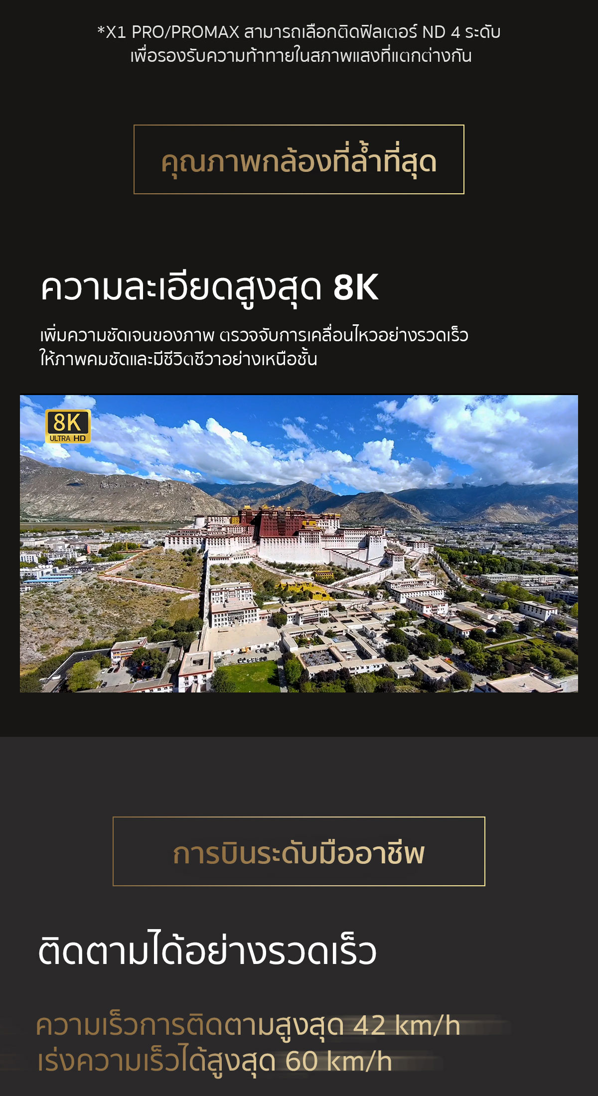 HOVERAir X1 PRO丨PROMAX - โดรนถ่ายภาพคมชัด 4K/8K Action Flying Camera กล้องโดรน | Shopee Thailand