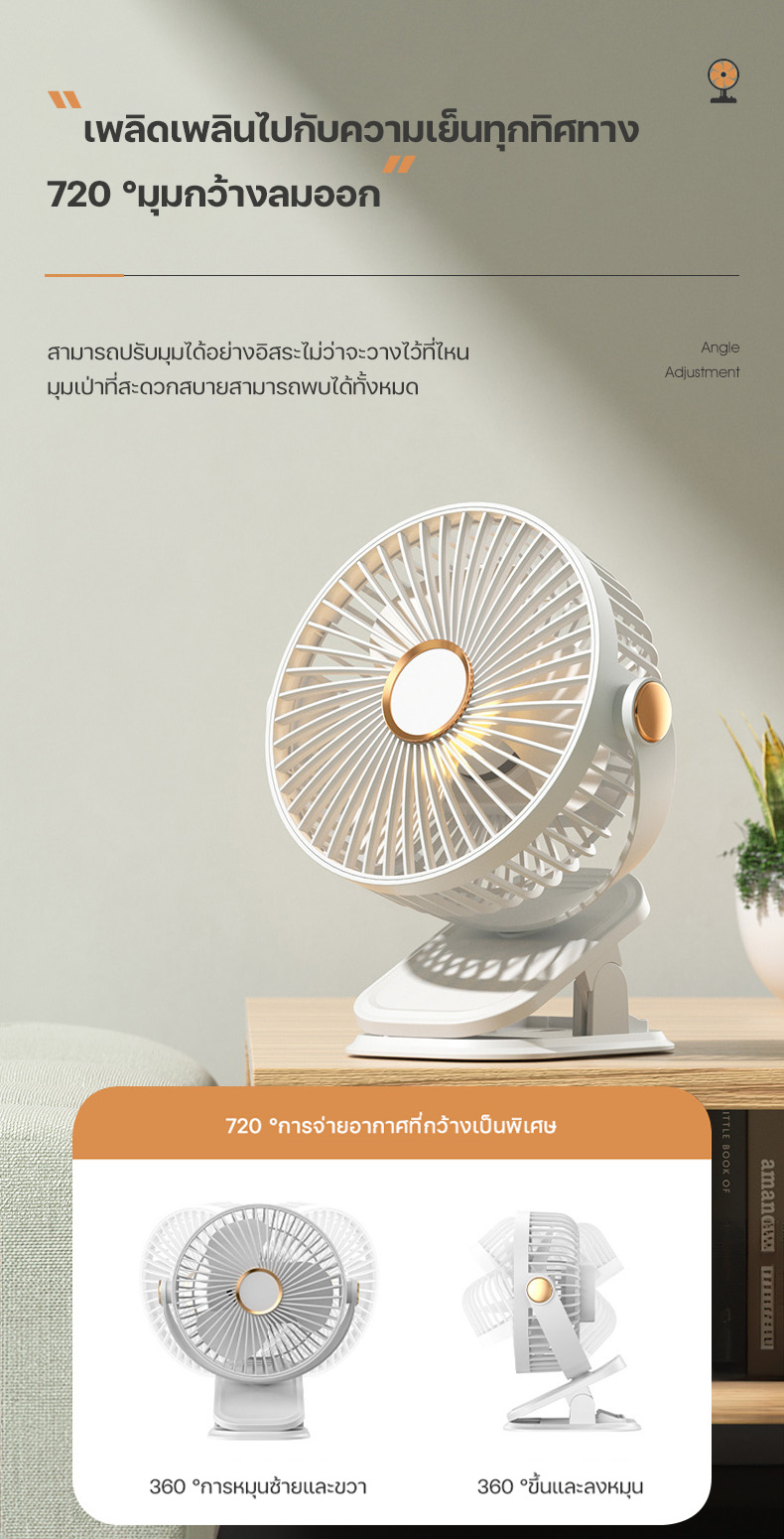 KADONIA [ลูกค้าใหม่ 0 บาท]พัดลมพกพา 12000mah มีแบตในตัว ปรับได้ 5 เกียร์ ชาร์จ TYPE-C ลมแรงสุดๆ ...