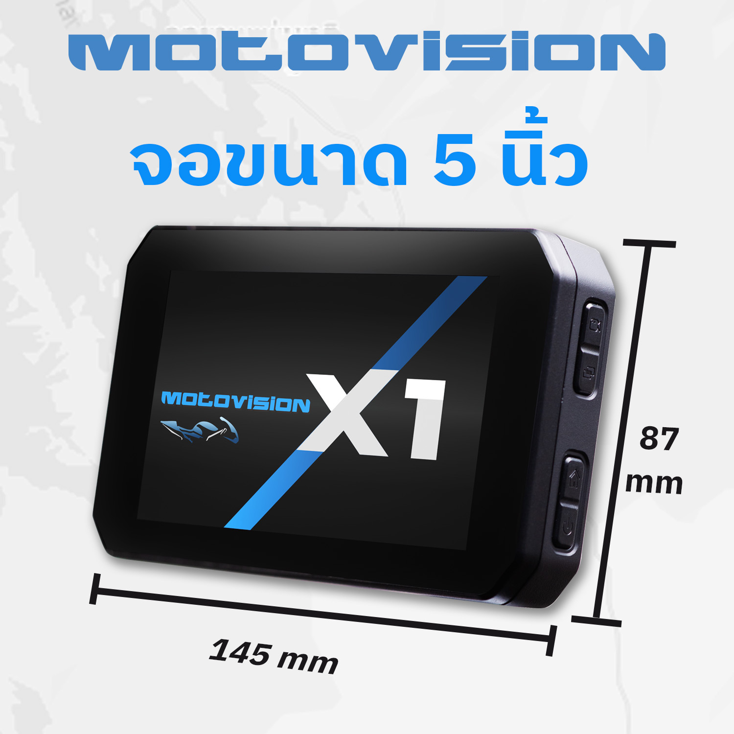 (ติดตั้งฟรี)กล้องมอเตอร์ไซค์ Motovision X1 Apple CarPlay/Android Auto ...
