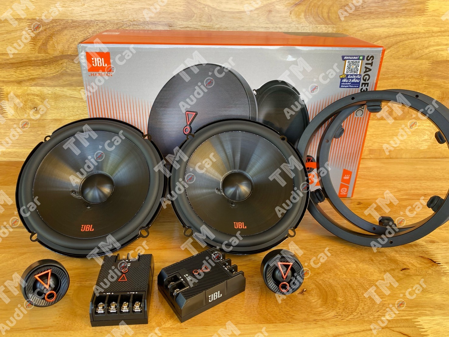 ฐานรองลำโพงตรงรุ่น MITSUBISHI + ลำโพง ขนาด 6.5” แยกชิ้น JBL STAGE3 607C ...