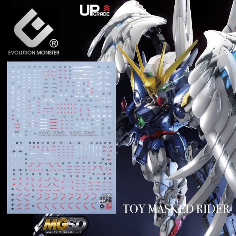 🟦พร้อมส่ง ดีคอลน้ำ EVO MGSD 03 DECAL MGSD WING GUNDAM ZERO EW เรืองแสงแบล็คไลท์ | Shopee Thailand