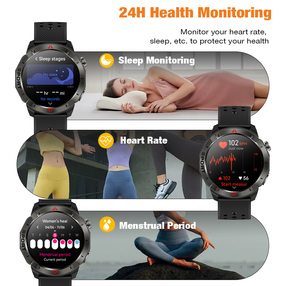 Aolon Navi R4 GPS นาฬิกาอัจฉริยะ 1.43หน้าจอ AMOLED 410mAh นาฬิกาสีดำ ...