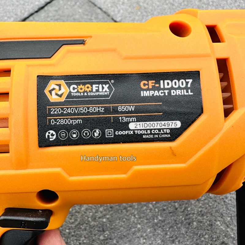 COOFIX สว่าน สว่านเจาะกระแทก ขนาด 4 หุน 13mm รุ่น CF-ID007 กำลังไฟ 650W | Shopee Thailand