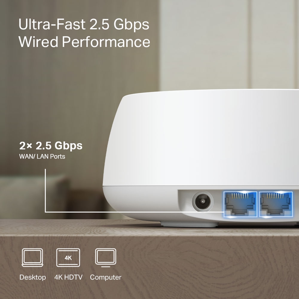 TP-Link Deco BE25 ไวไฟ7 BE5000 Whole Home Mesh Wi-Fi 7 System ใน 1 ...
