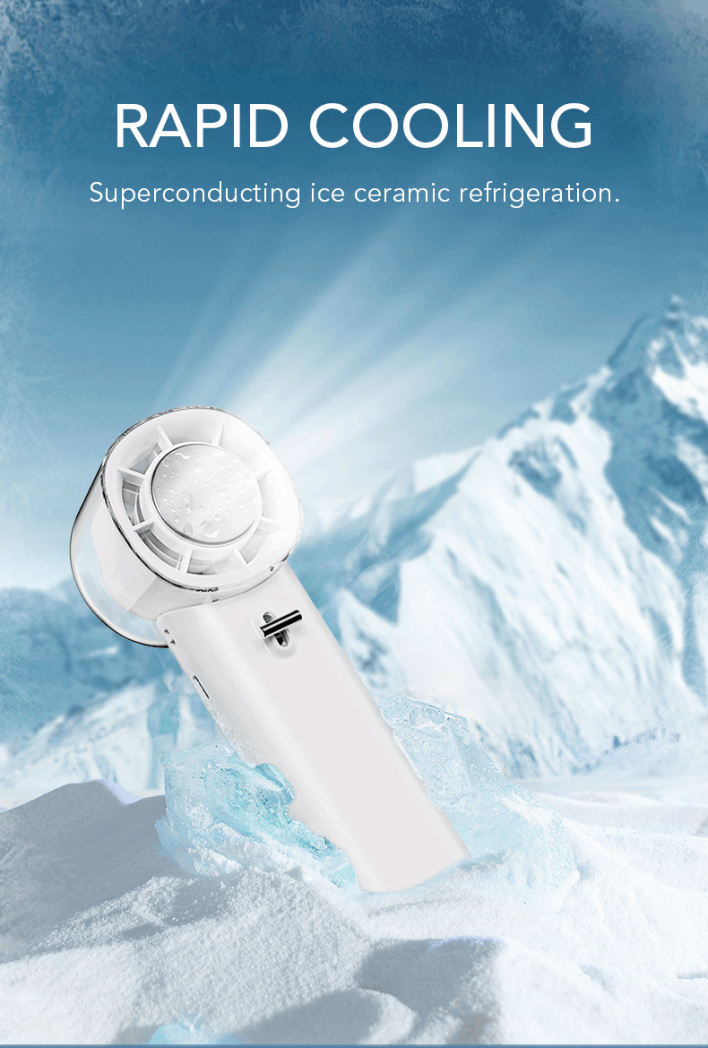 High Speed Powered Portable Handheld Fan Quiet Operation Adjustable ...