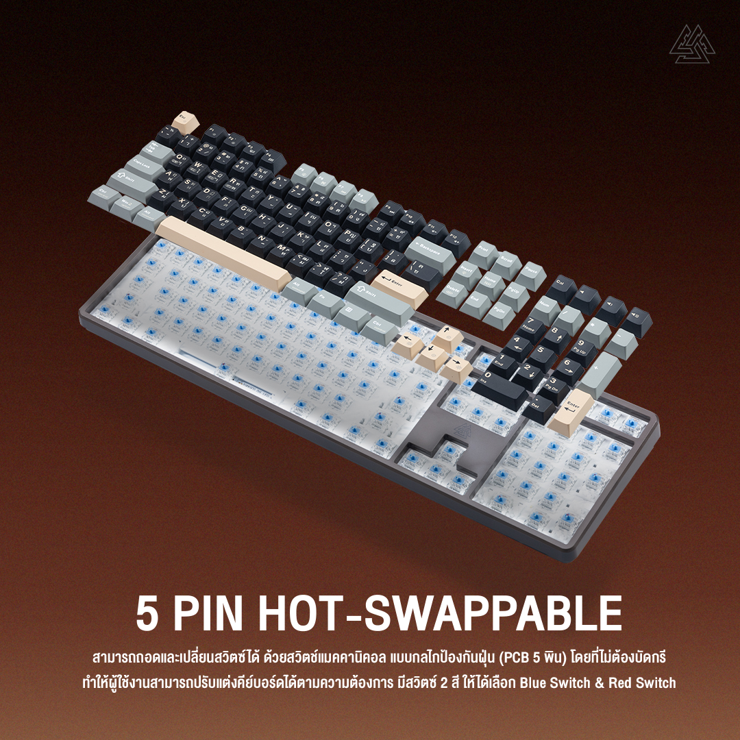 EGA Type-CMK7 Keyboard Gaming Mechanical Switch Hot-Swappable Wireless ...