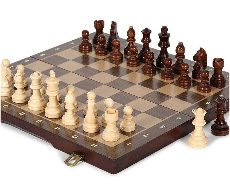 [Super Chess] ชุดหมากรุกสากลไม้โอ๊ค+ไม้สน (แม่เหล็ก) 15" Magnetic Large ...