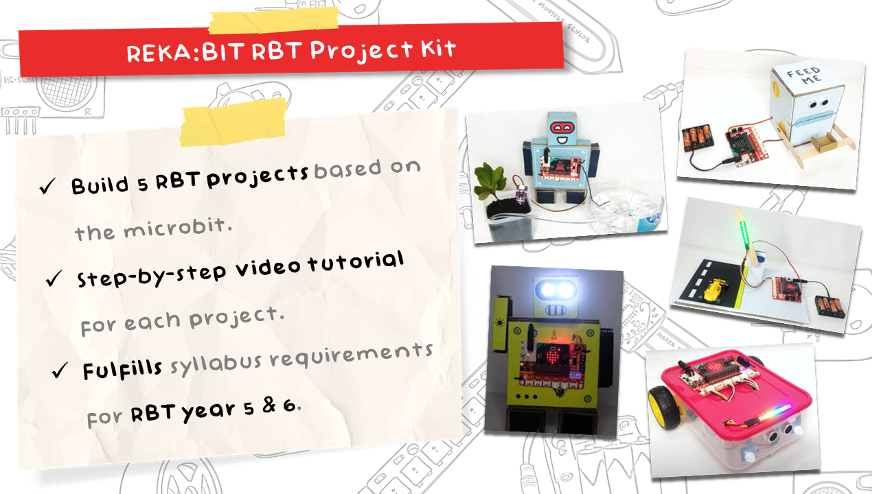 ชุด 5-in-1 REKA:BIT RBT Project Kit สำหรับ micro:bit | Shopee Thailand