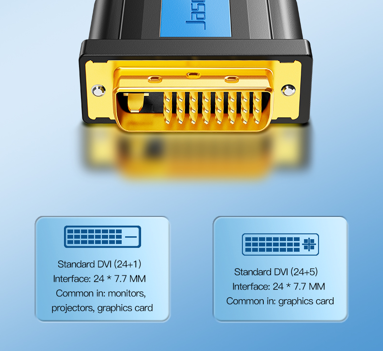 ⚡COD⚡Jasoz สาย HDMI to DVI Cable สายอะแดปเตอร์แปลง การส่งสัญญาณแบบสอง ...