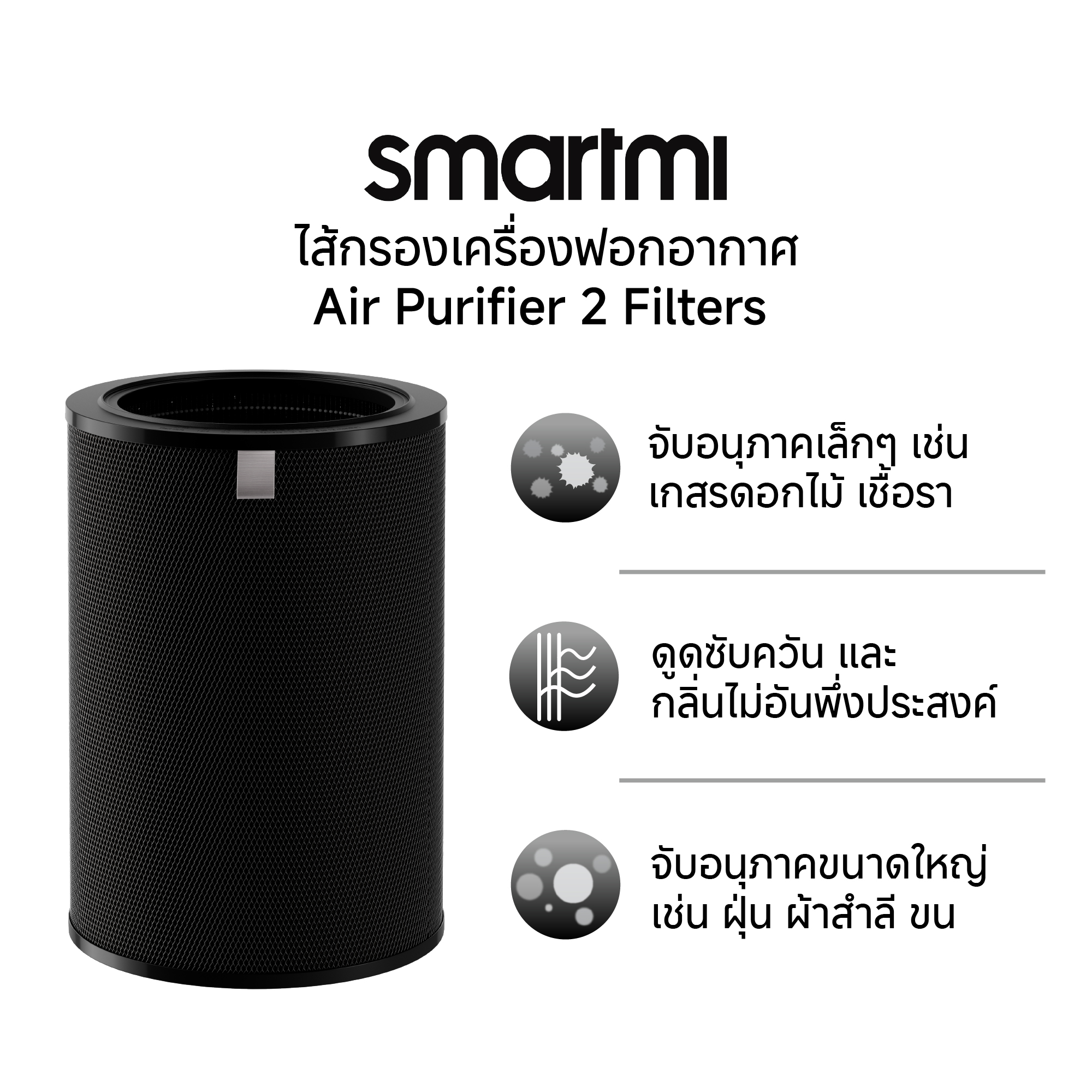 ไส้กรองเครื่องฟอกอากาศ Smartmi Air Purifier Filters รุ่น P1/AP2/E1/AP ...