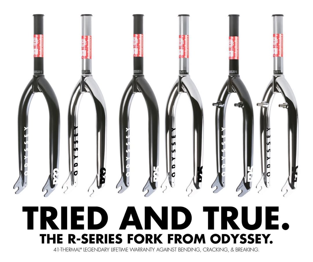 ตะเกียบจักรยาน BMX Street Odyssey R15 Fork Rustproof Black 15mm Offset ...