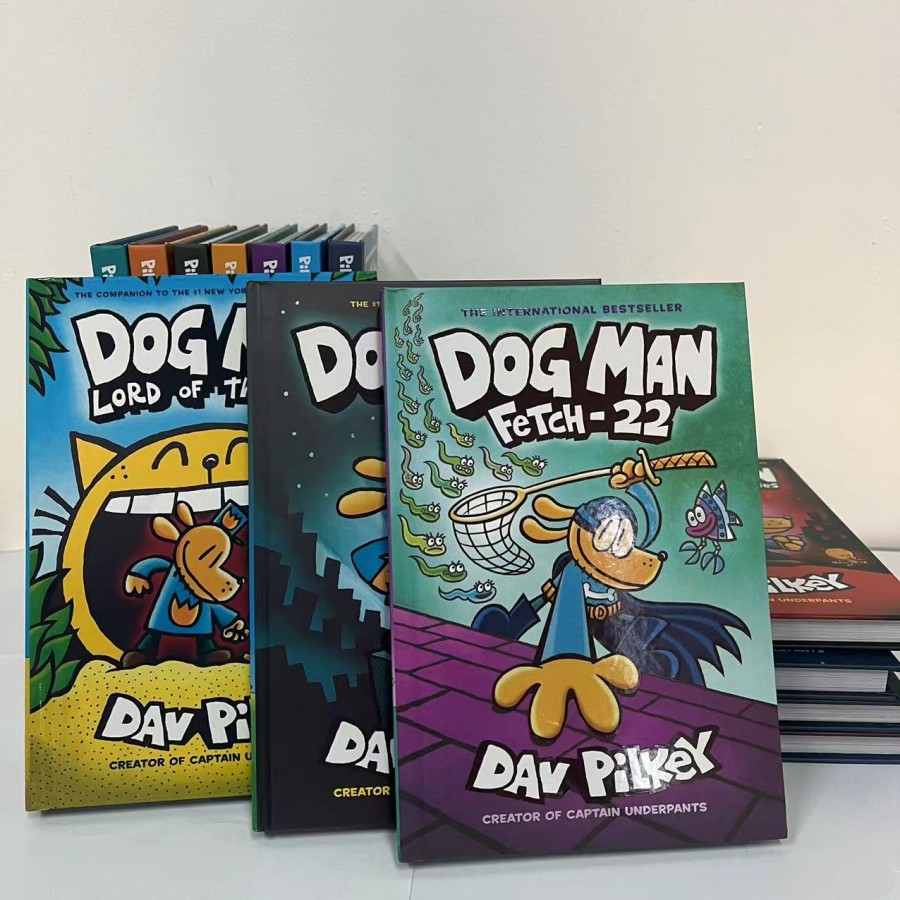 【Hardcover】Dog Man Series Books Set 17books dogman Childrens Collection ...