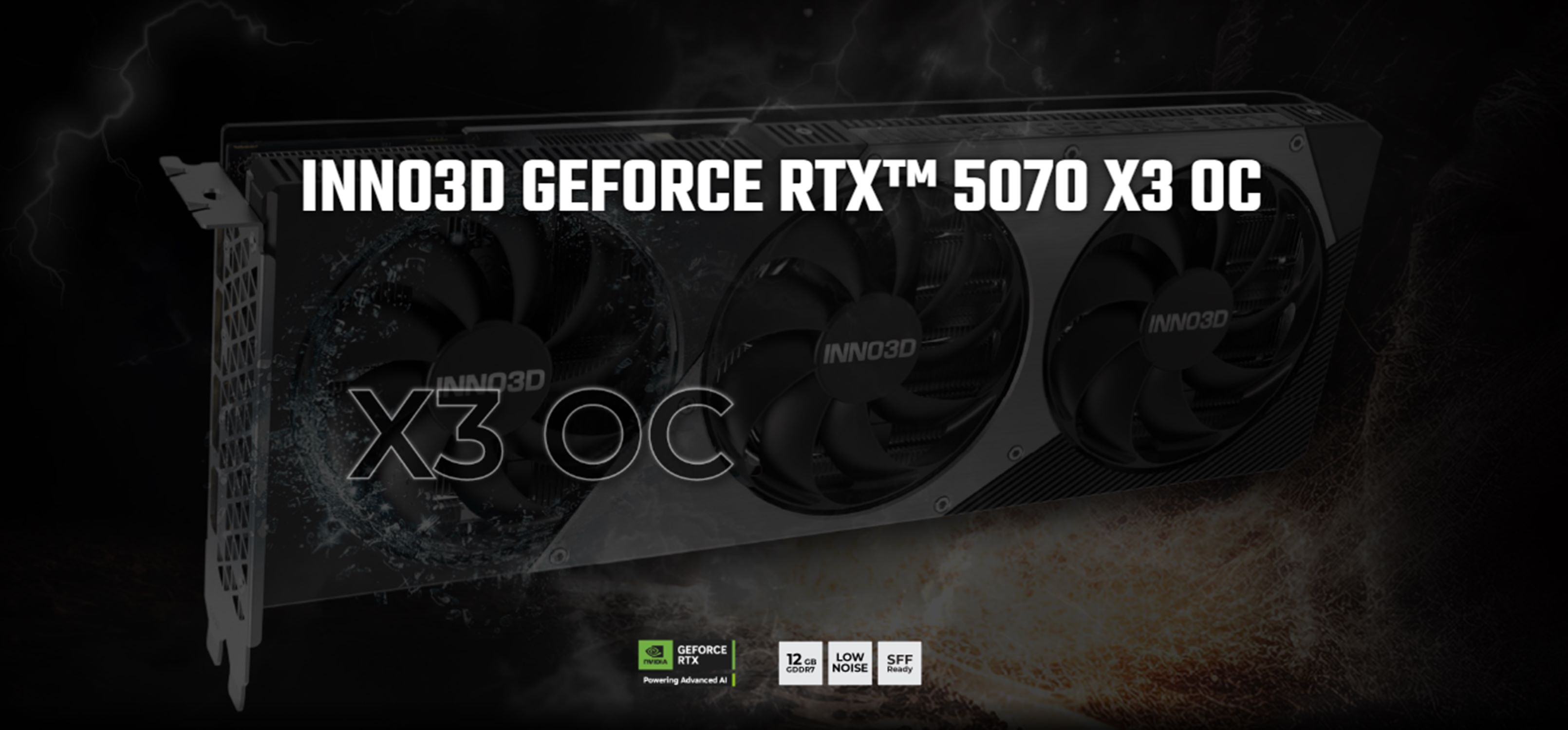 INNO3D GEFORCE RTX5070 X3 OC 12GB GDDR7 (N50703-12D7X-195064L) | Shopee ...