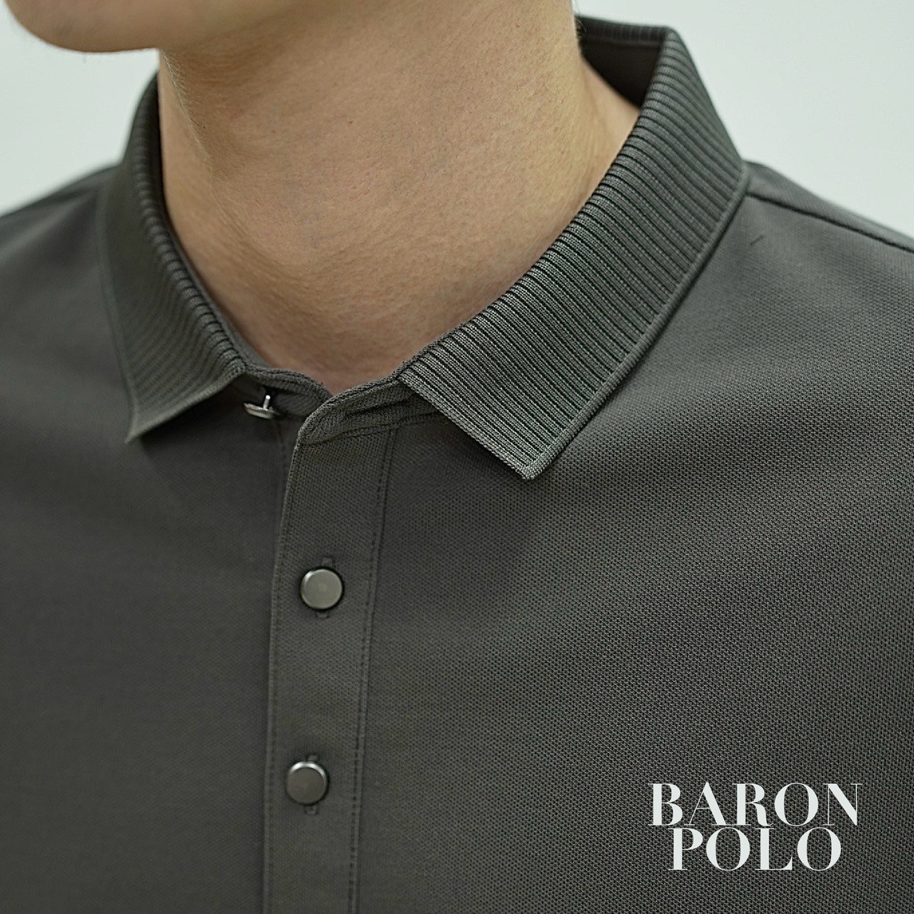BARON Man Slim-Fit Polo เสื้อโปโลขนาดพอดีตัว โปโลใส่ทำงาน Man Clothing ...