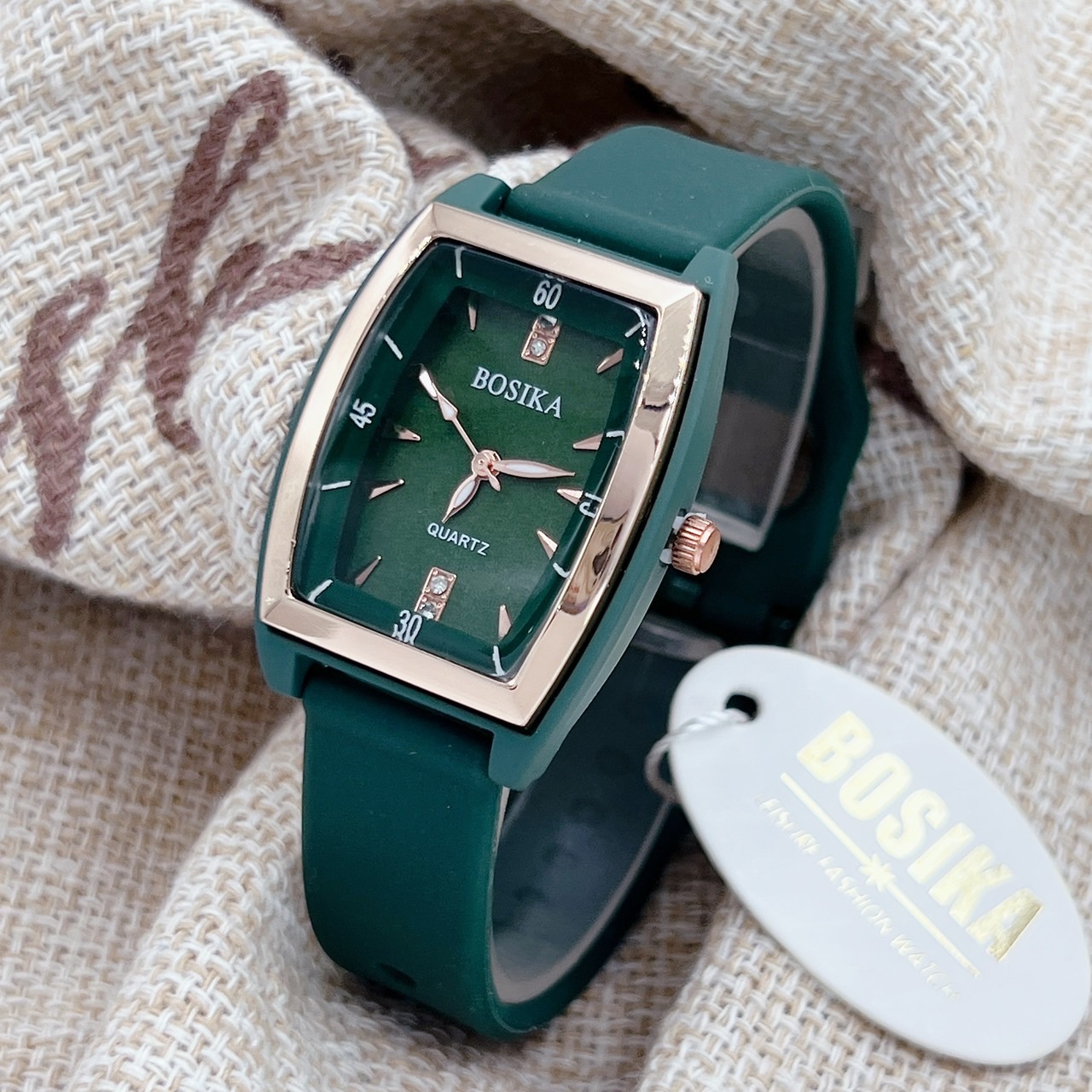 นาฬืกาข้อมือ BOSIKA สายซิลิโคลน ทรงสวยมาก | Shopee Thailand