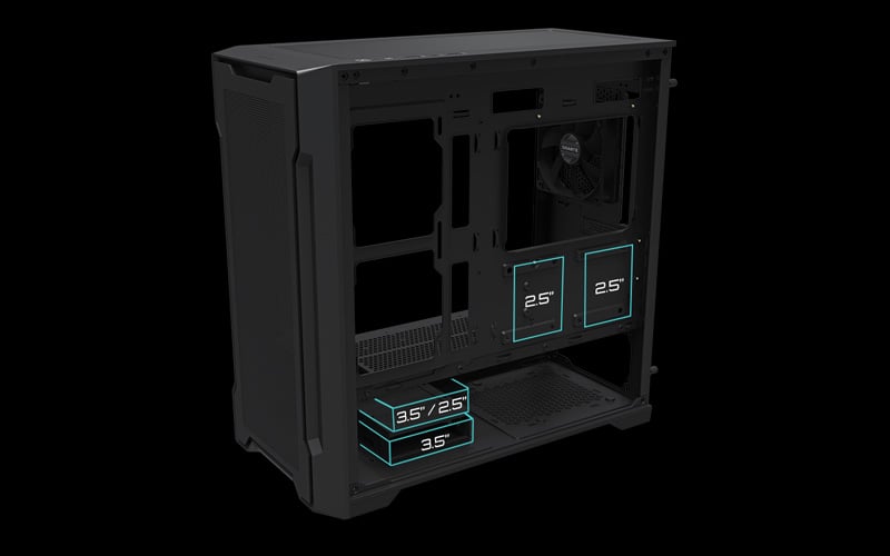 CASE (เคส) GIGABYTE C102 GLASS (BLACK) (MICRO-ATX) (GB-C102G GLOBAL ...