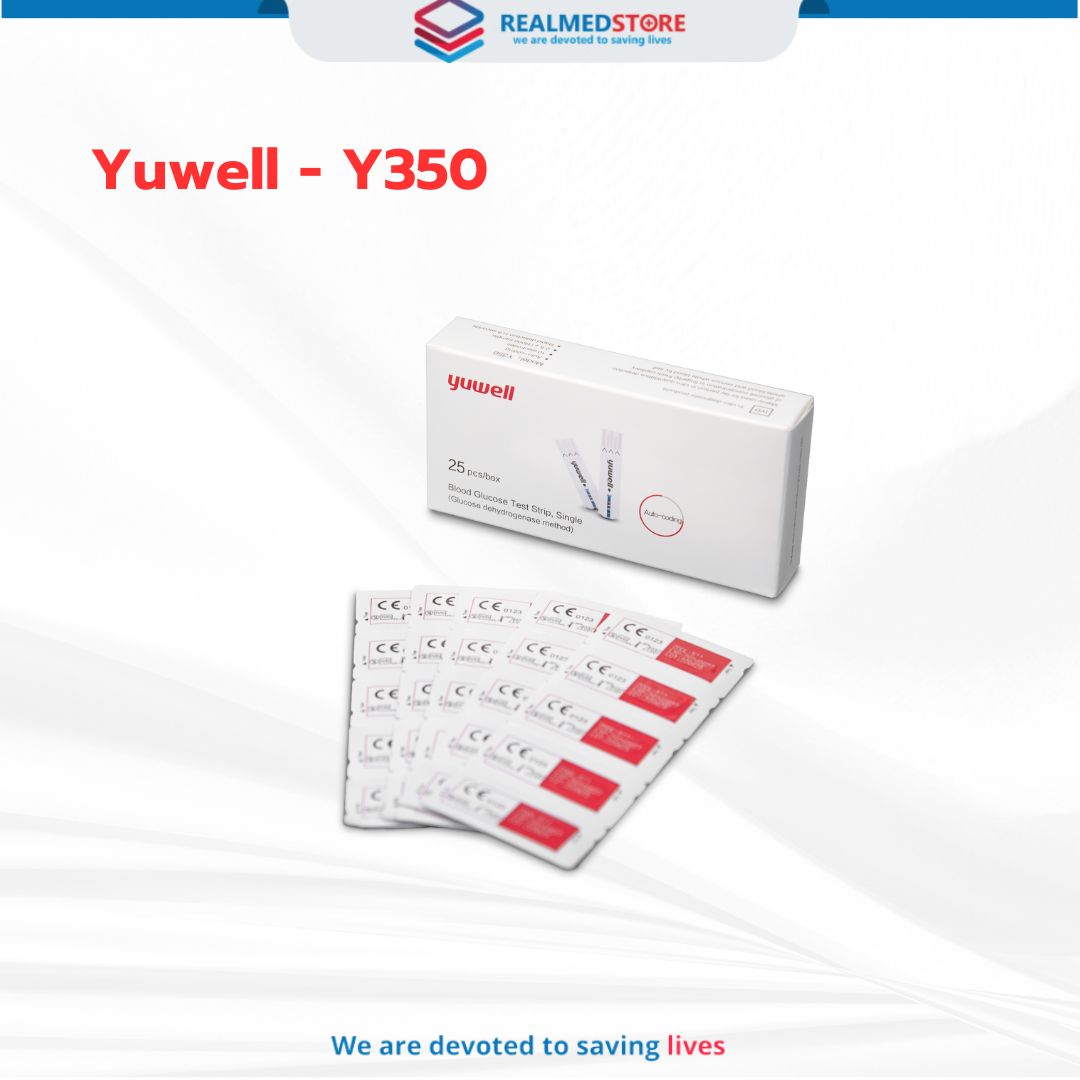 แถบตรวจน้ำตาล ยี่ห้อ Yuwell Y350 สำหรับเครื่องตรวจวัดระดับน้ำตาล รุ่น Y660 | Shopee Thailand