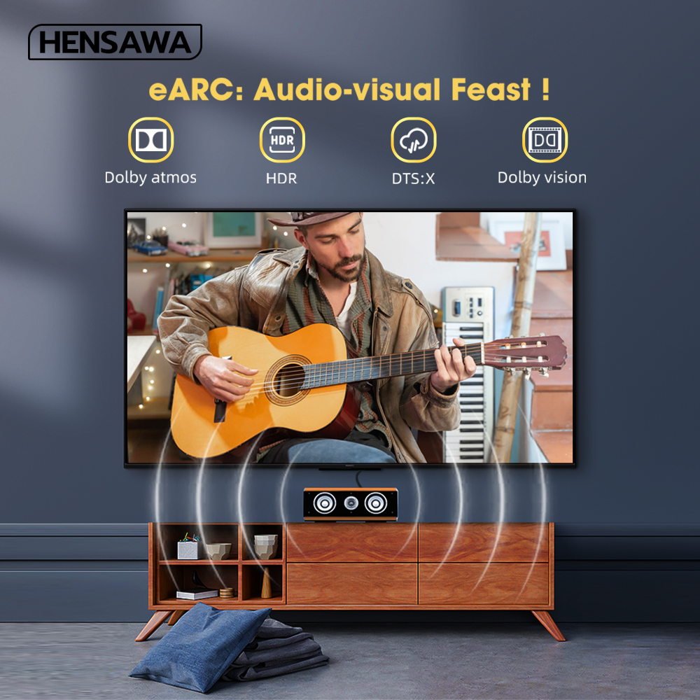 HENSAWA รุ่น VC528-530 สาย HDMI To HDMI 2.1 8K 60HZ 48Gbps ตัวผู้ เป็น ...