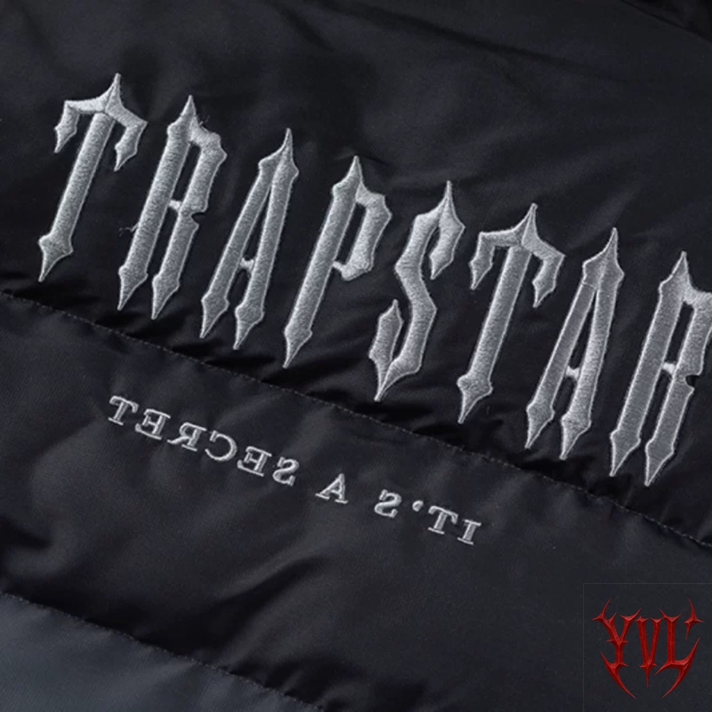 Trapstar Gradient Logo Puffer Jacket – Streetwear Winter Cotton Coat ...