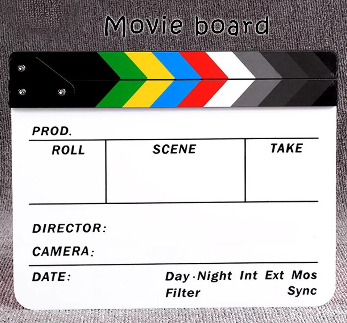 [ deeplus ] Clapper Board Acrylic Movie Action Slate Clapper Board ...