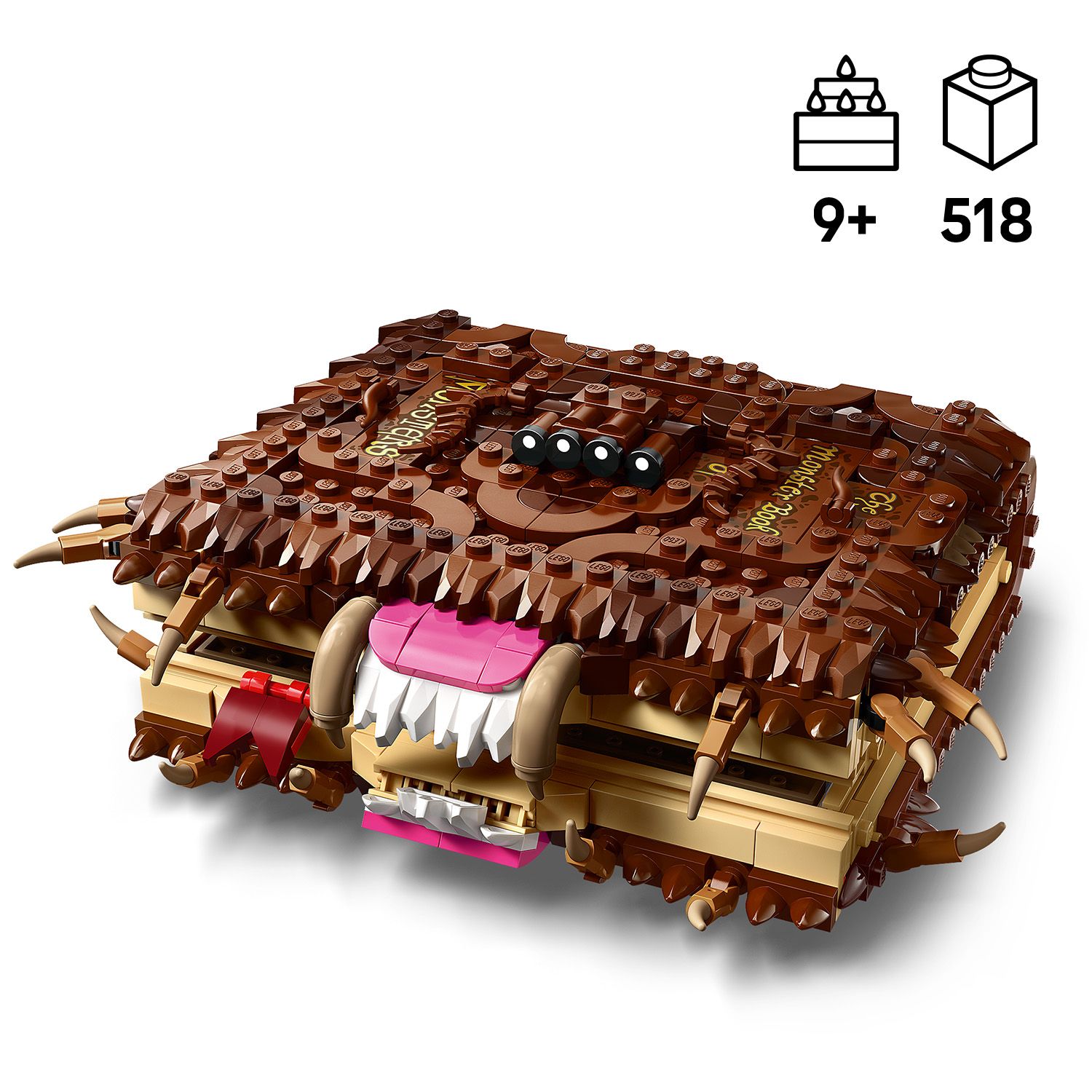 LEGO Harry Potter 76449 Chomping Monster Book of Monsters (518 Pieces ...