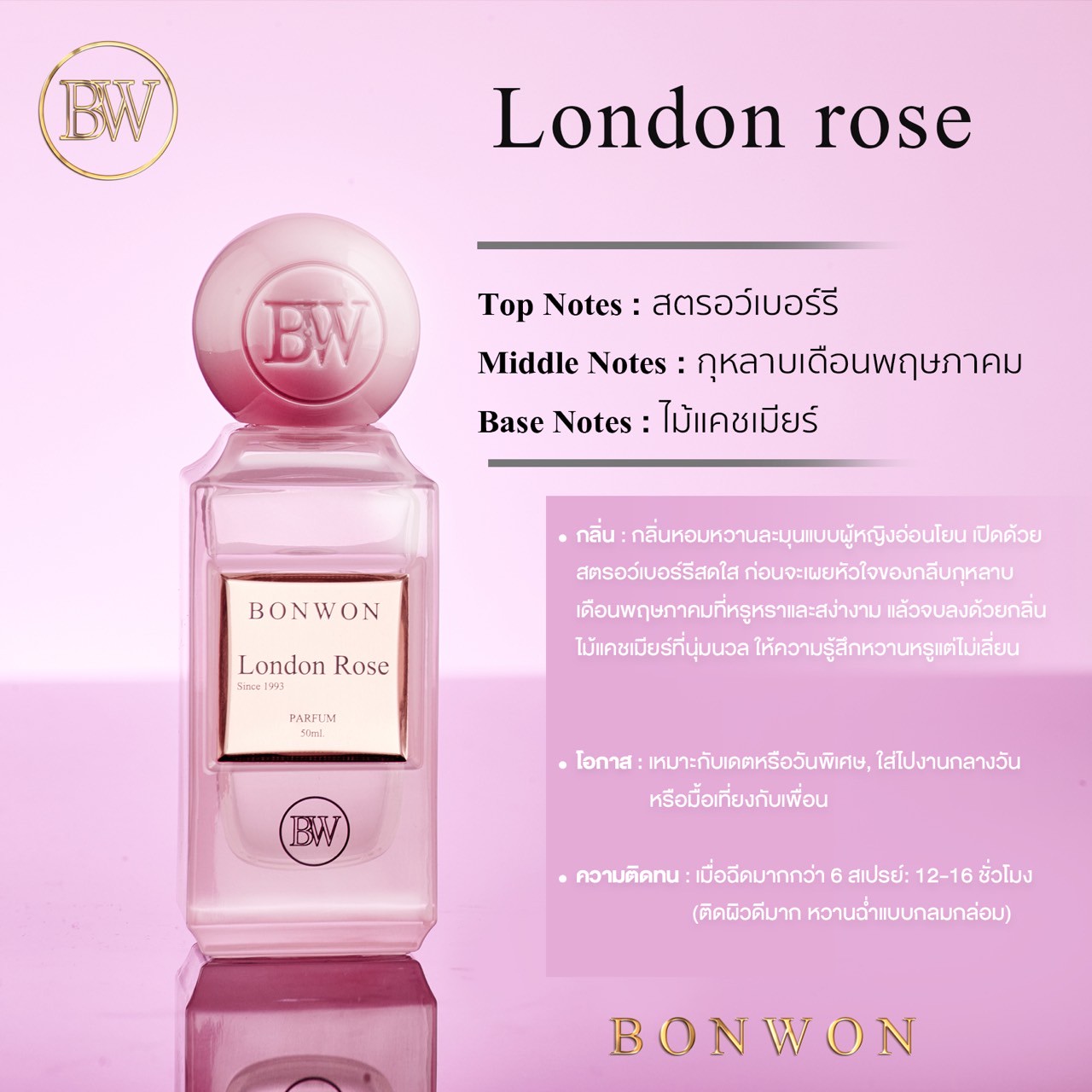 น้ำหอม Bonwon Private Collection 2025 - ติดทน 16-24 ชั่วโมง ขนาด 50 mL ...