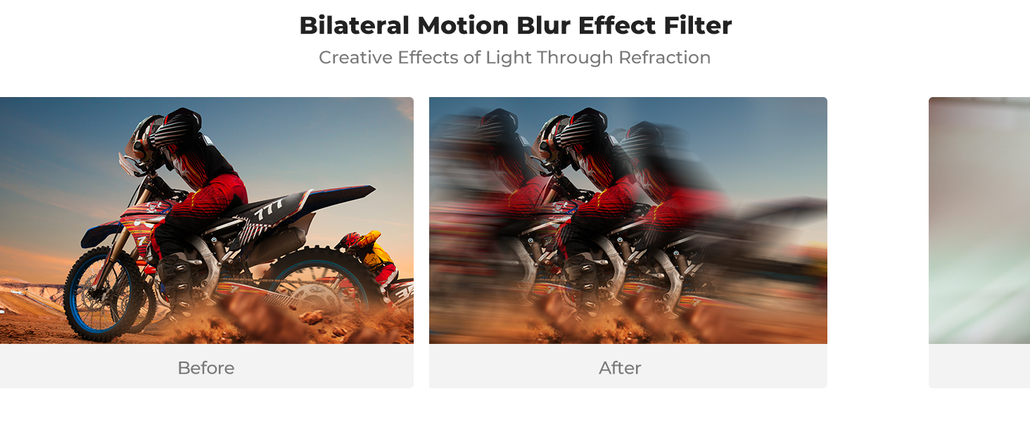 K&F CONCEPT NANO-B Bilateral Motion Blur Shadows Blur Effect Filter ...