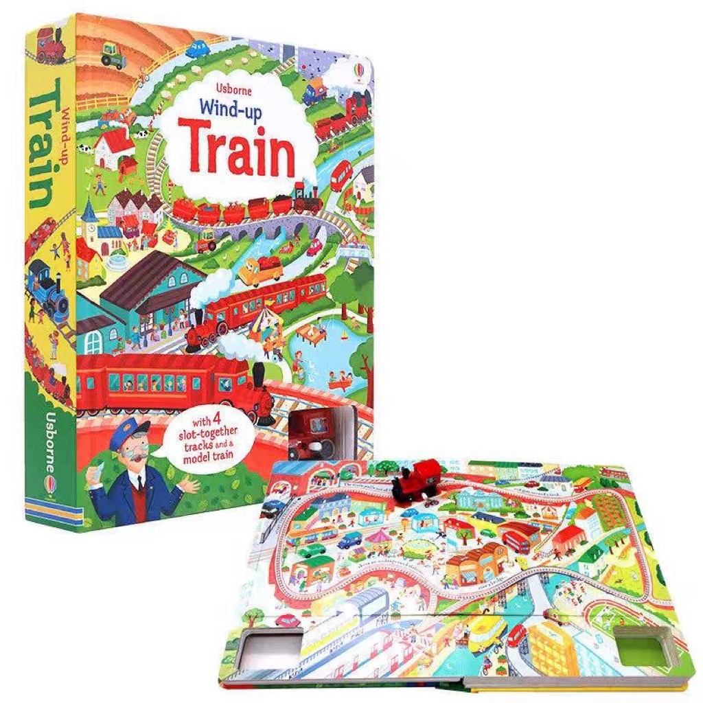 หนังสืออ่านาษาอังกฤษสำหรับเด็ก Usborne win-up Bus Train Christmas ...