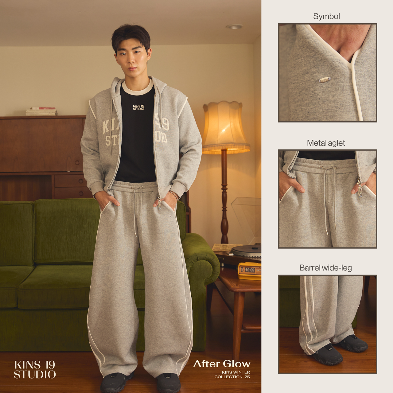 KINS 19 STUDIO | KINS Barrel Wide-leg Sweatpants กางเกงวอร์มคินส์ [F118 ...
