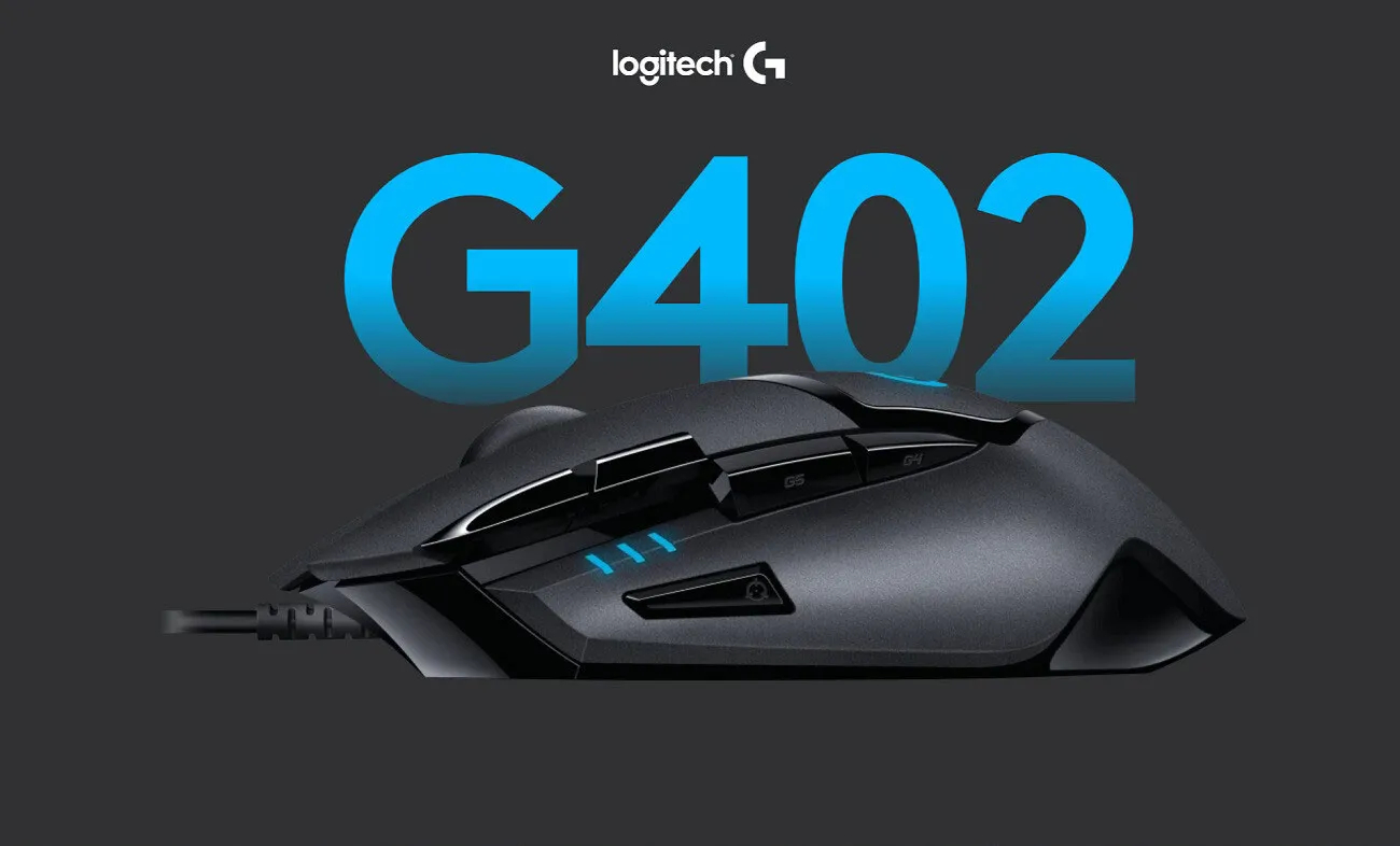 Logitech G402 Wired Gaming Mouse Lightweight 8 Programmable Buttons ...