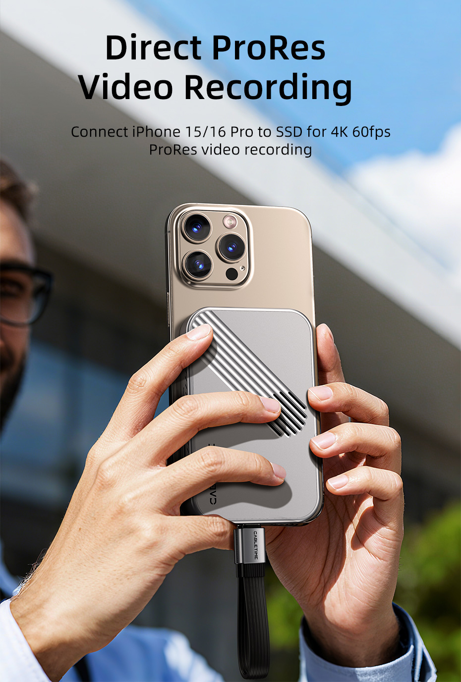 CABLETIME CU45S Portable USB4 V2.0 Keychain Cable - 80Gbps, 240W Fast ...