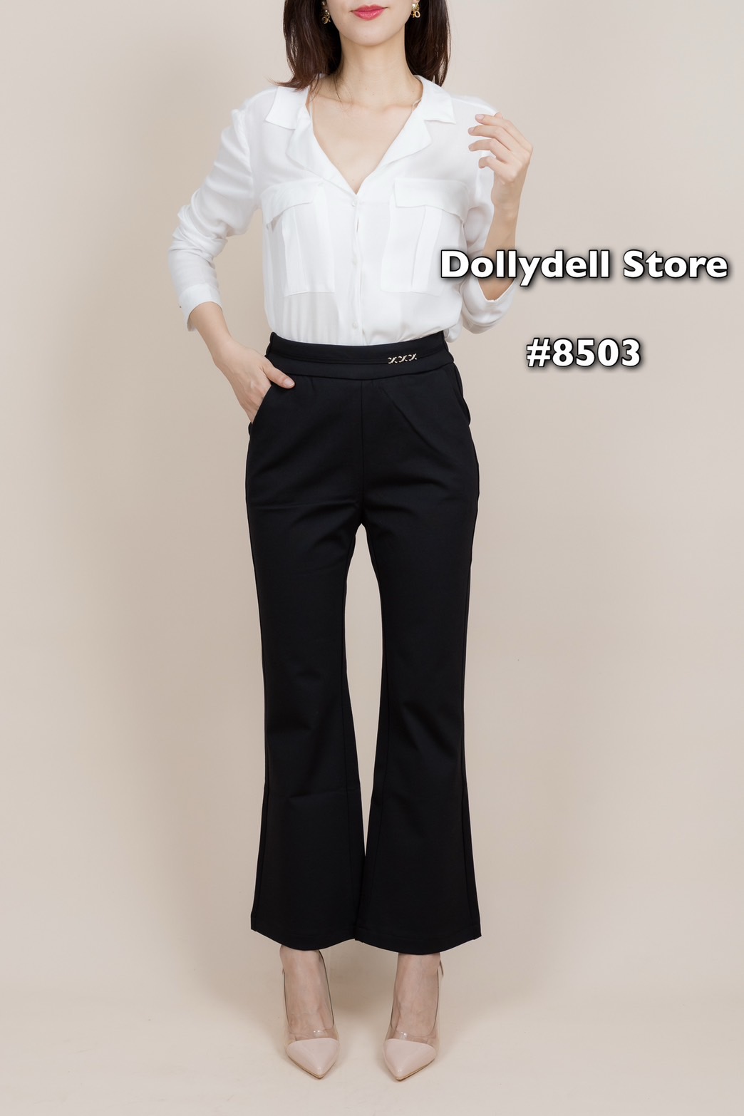 กางเกงทรงขาม้าDolly รุ่น#D8503 เอวด้านหลังเป็นสม๊อคยืดได้ตามตัว เนื้อผ้าคุณภาพดียืดได้ใส่สบายทรง ...