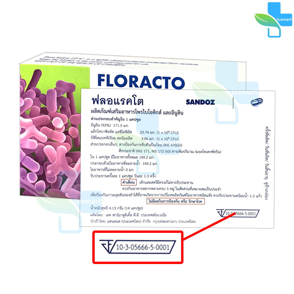 Floracto Probiotics by Sandoz | โปรไบโอติก ช่วยปรับสมดุลลำไส้ 14 แคปซูล ...