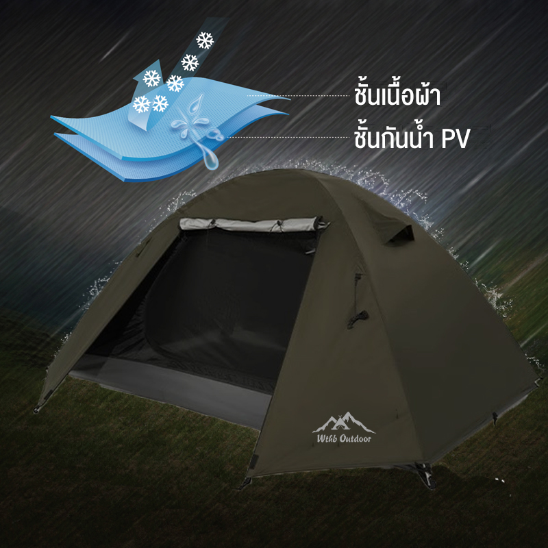 WTHB เต็นท์เดินป่า กันน้ำ น้ำหนักเบา ติดตั้งง่าย โครงสร้างแข็งแรง ...