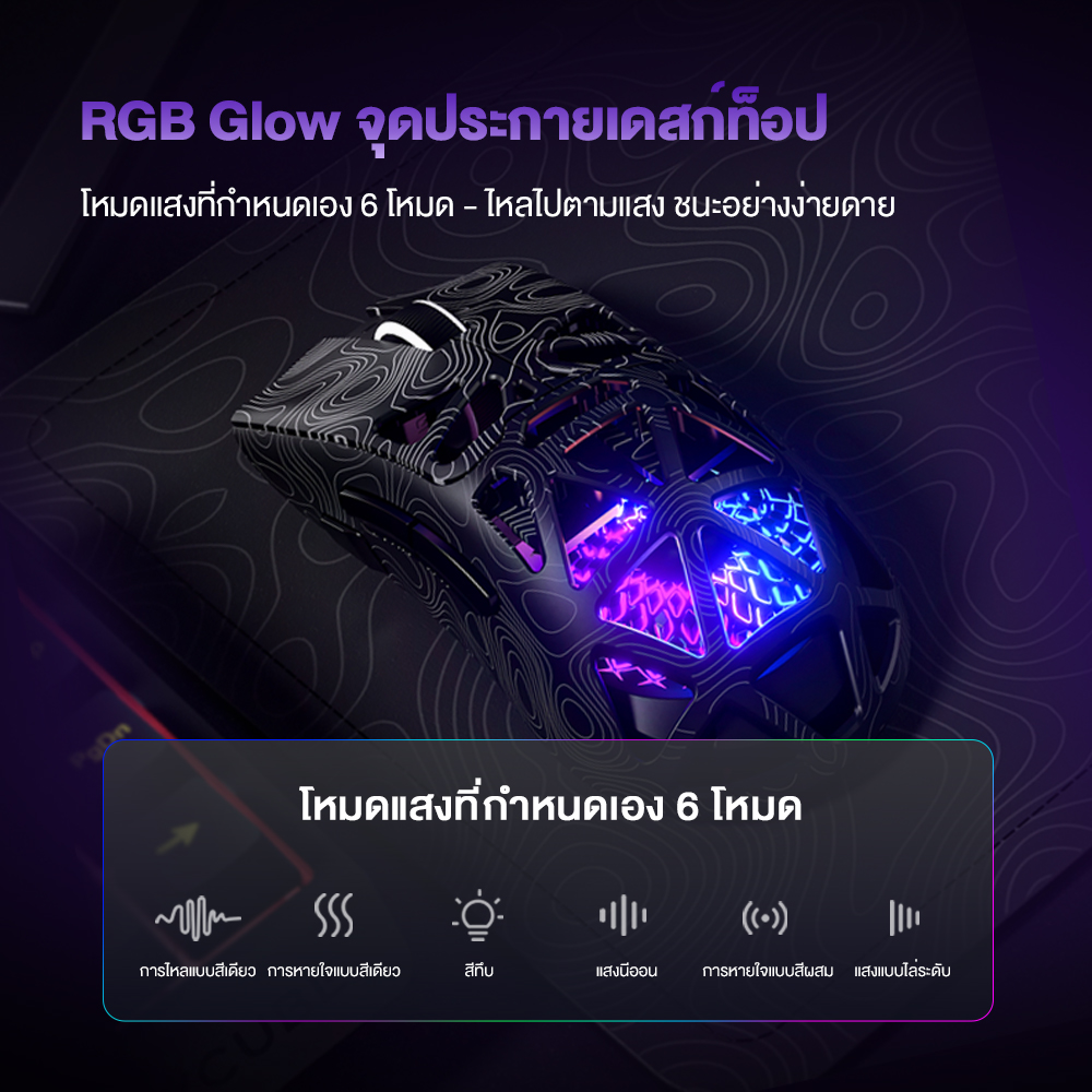 FURYCUBE G11 เมาส์เกมมิ่งไร้สาย PAW3311 แบบ 3 โหมด (Tri-Mode) ความ ...