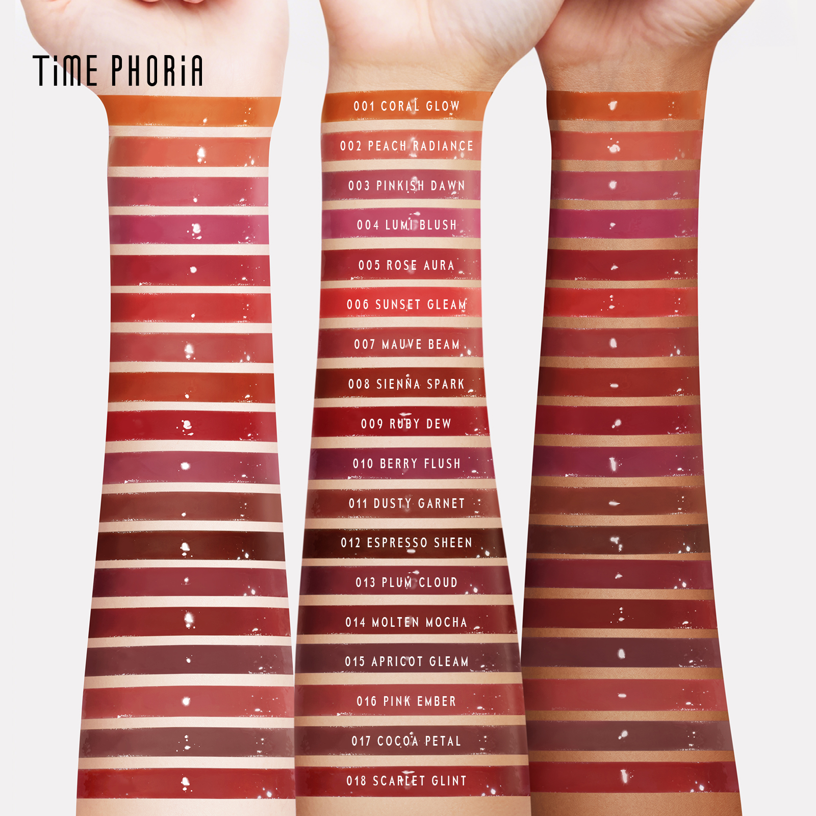 （ซื้อ 1 แถม 1 แถมแหวน）Time Phoria Spectra Ultra Stay-Shine Transfer ...