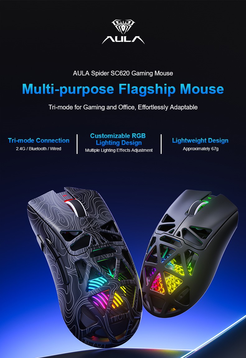 เมาส์ไร้สาย - AULA SC620 - Wireless Mouse Macro PAW3311 รับประกันสินค้า ...