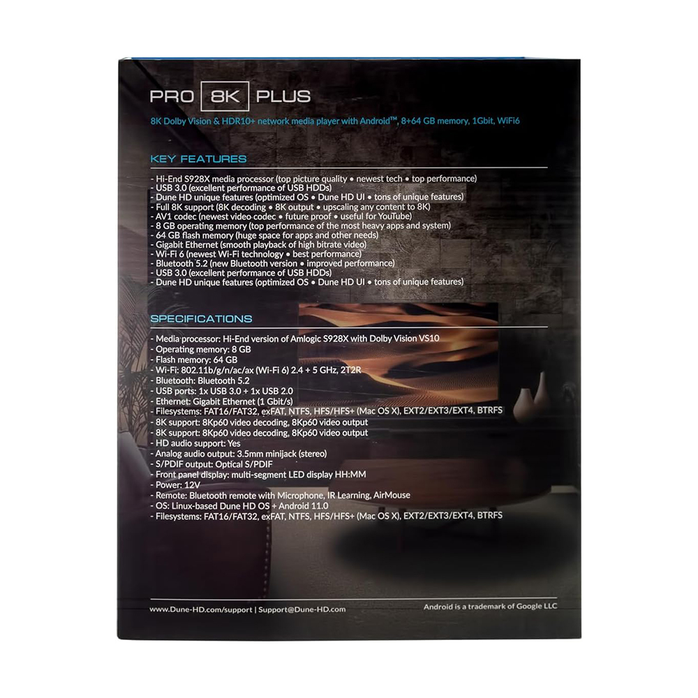 [ศูนย์ไทย PEAKHD] Dune HD Pro 8K Plus ปี 2025 ใหม่ล่าสุด ใช้ชิป Amlogic S928X-K/J processor ขนาด ...