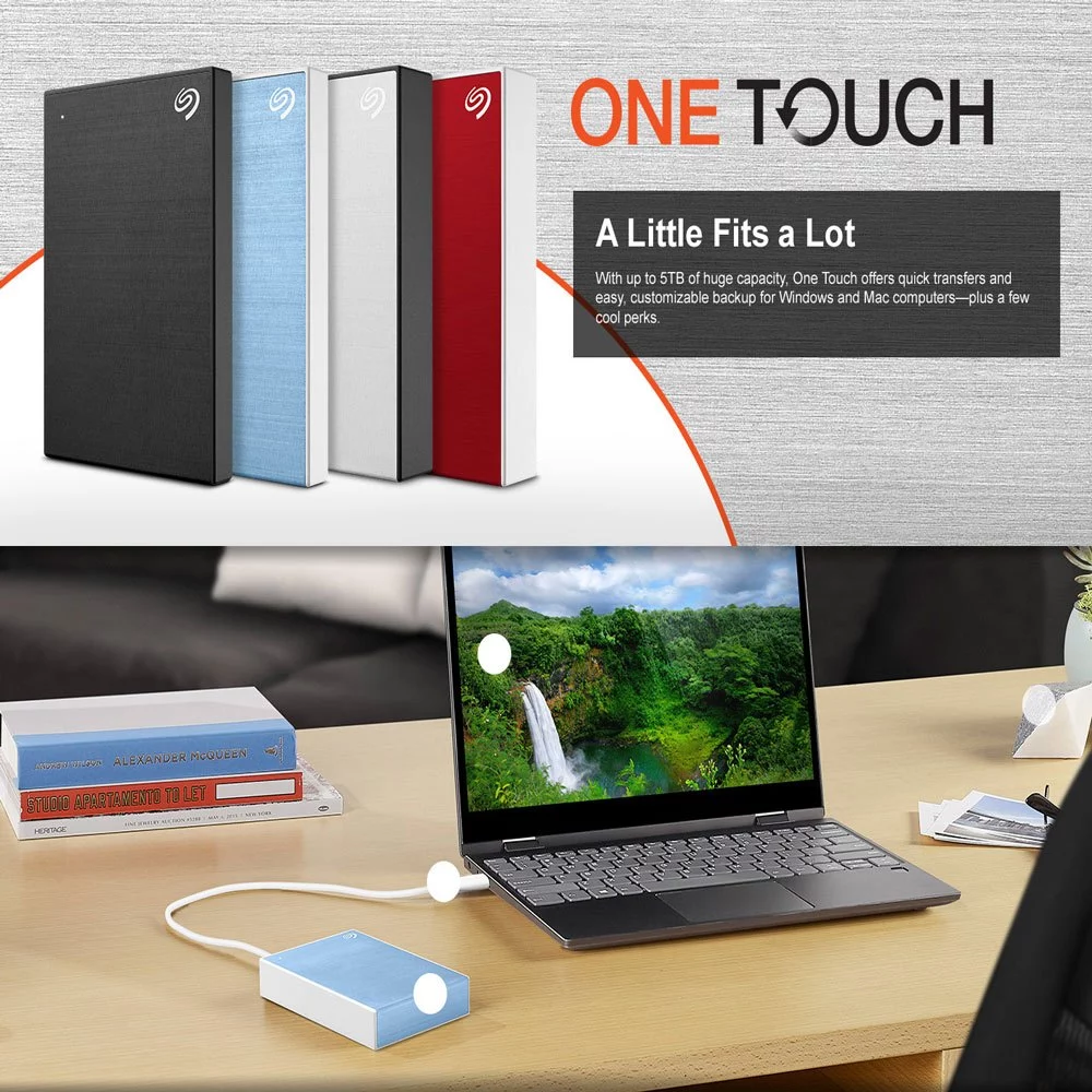 1TB 2TB 4TB External Hard Disk Seagate One Touch USB3.0 HDD 2.5 ...