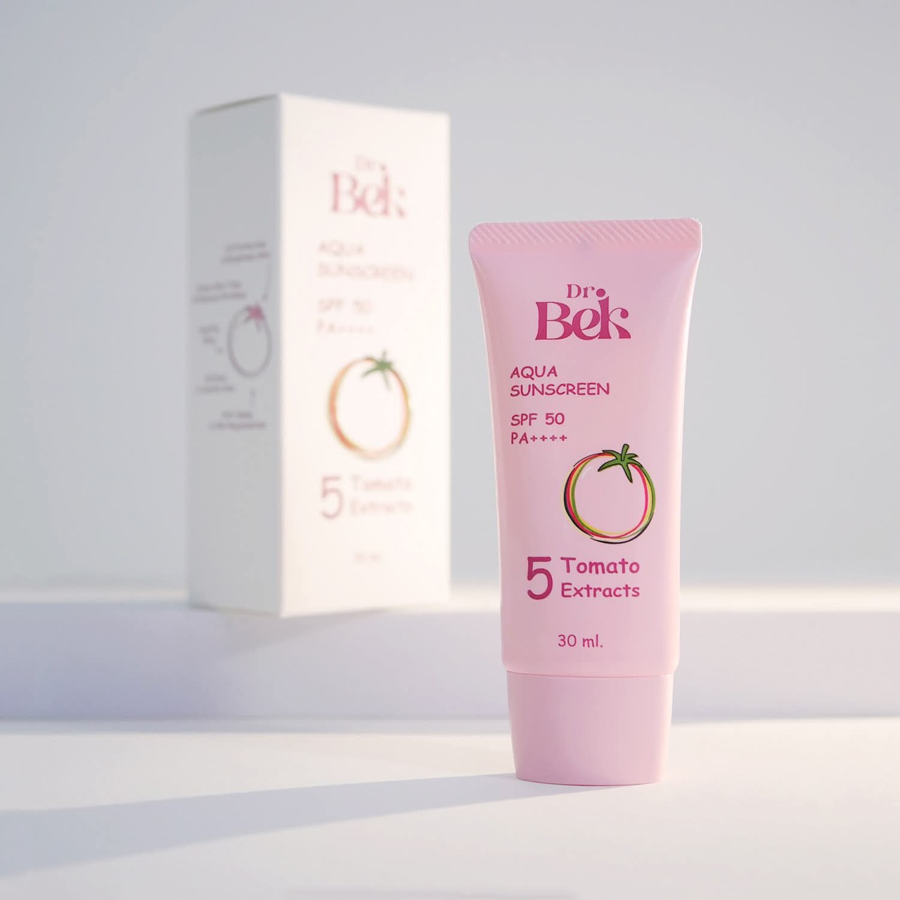 (Sunscreen) Dr.Bek Aqua Sunscreen SPF50 PA++++ | มะเขือเทศ 5 สี ...